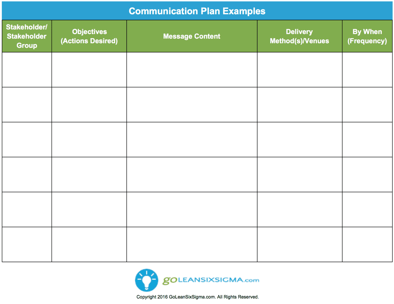Communication Plan - Template & Example