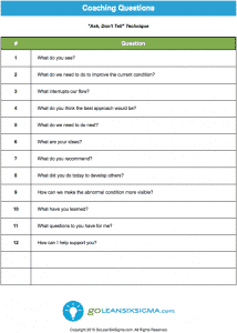 Coaching Questions | GoLeanSixSigma.com