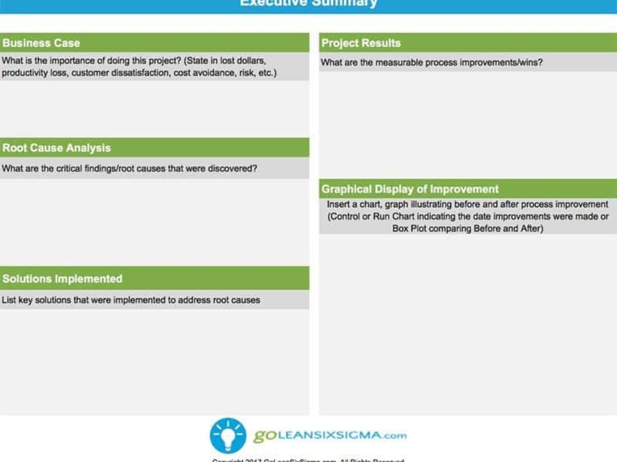 Project Executive Summary Template