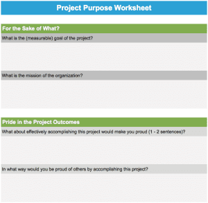 Project Purpose Worksheet - GoLeanSixSigma.com (GLSS)