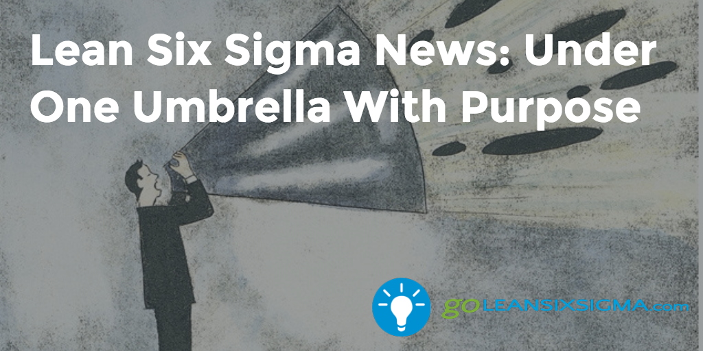 Lean Six Sigma News: Under One Umbrella With Purpose, Week Of January 4 ...